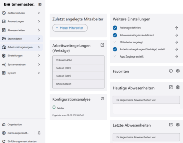 Installation Timemaster Software